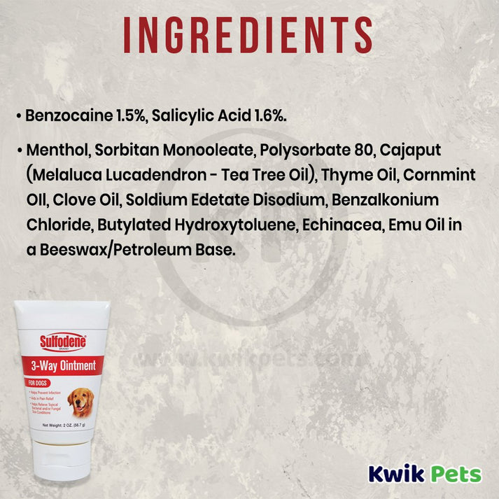 Sulfodene Brand 3-Way Ointment for Dogs | Kwik Pets